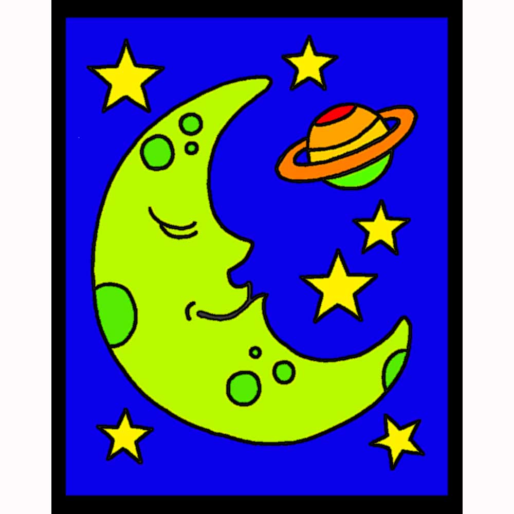 Cartoon Moon - Night Light Designs