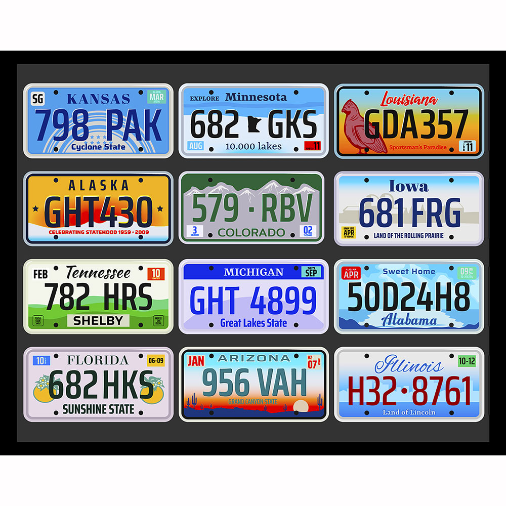 License Plates - Night Light Designs