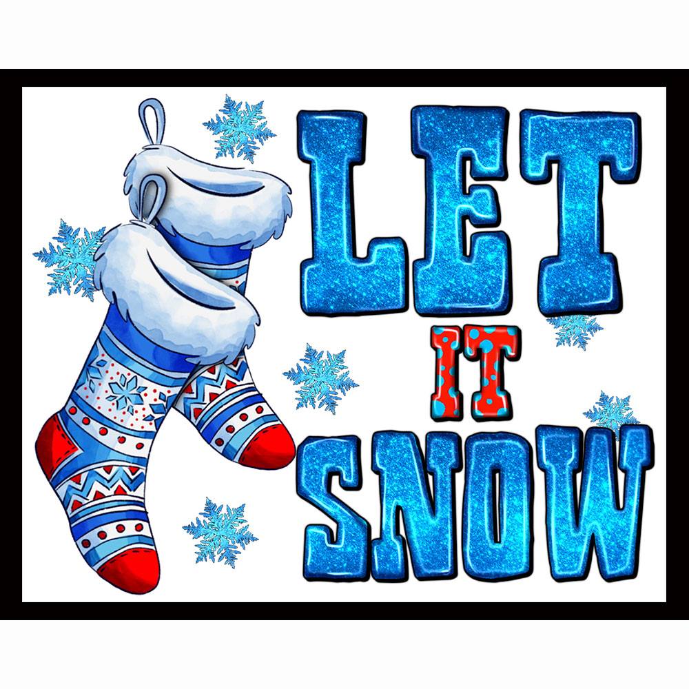 Let it Snow Stockings - Night Light Designs